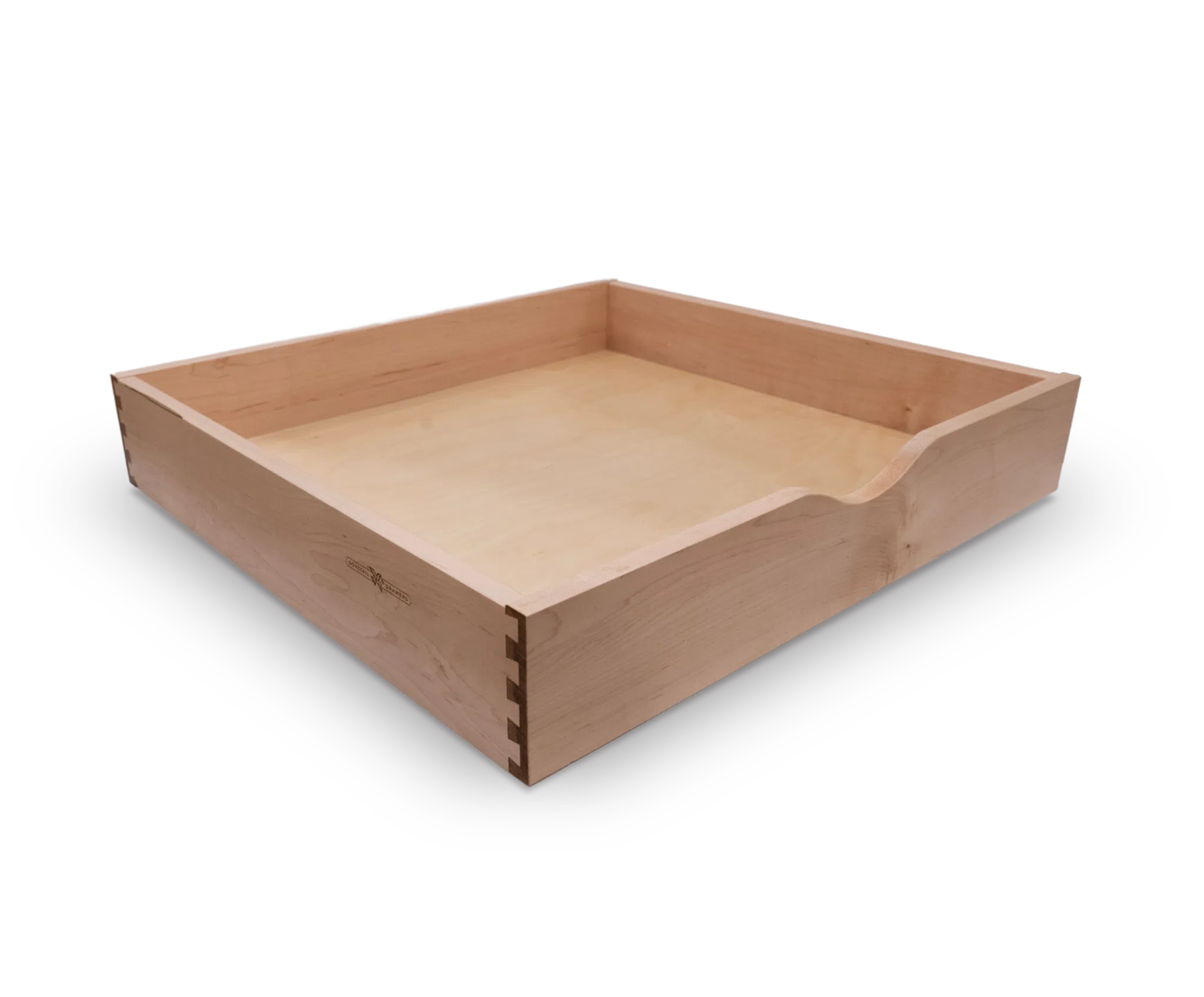 Drawer Box with Scoop Front (Maple) - Dovetail Drawers